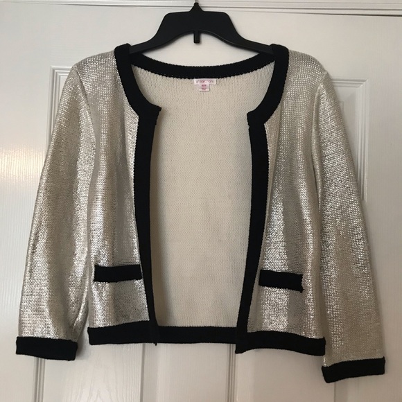 Xhilaration | Sweaters | Xhilaration Silver Metallic Knit Cropped ...